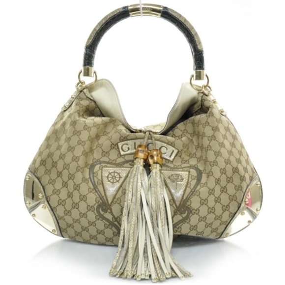 Gucci | Bags | Gucci Monogram Large Chest Patchwork Indy Top Runway ...